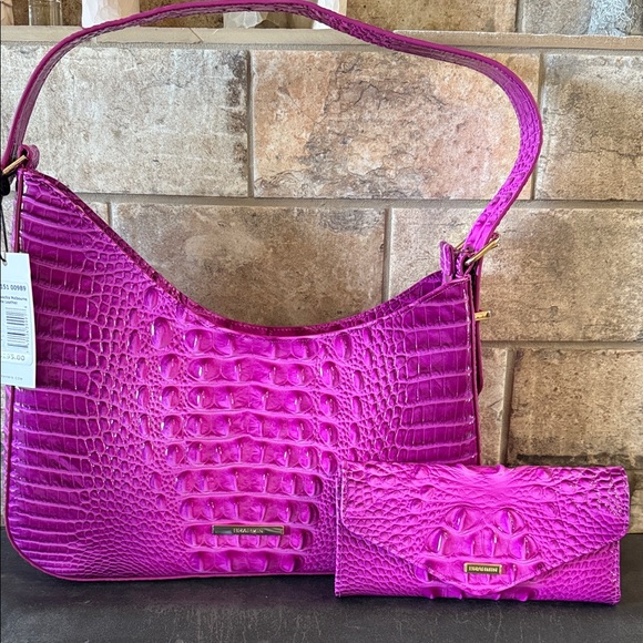 Brahmin | Bags | Nwt Abbott Brahmin Deep Fuschia Shoulder Bag And ...